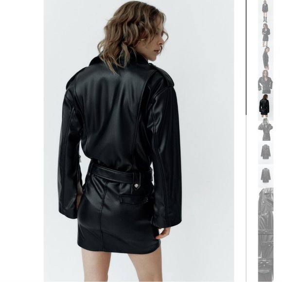 Zara | Dresses | Nwt Zara Zippered Faux Leather Dress Black | Poshmark